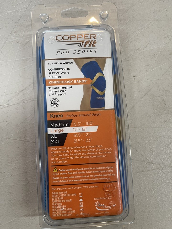 copper fit knee sleeve,LARGE ,BLUE | eBay
