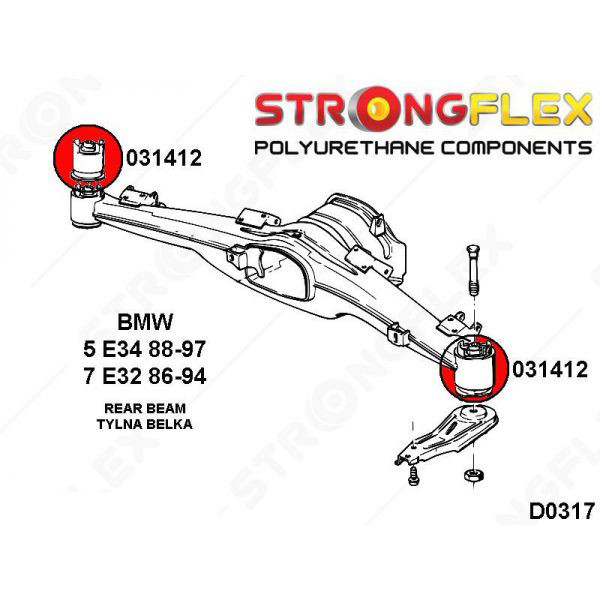 BMW 5 E34 kit de silenblocs de suspension arrière | eBay
