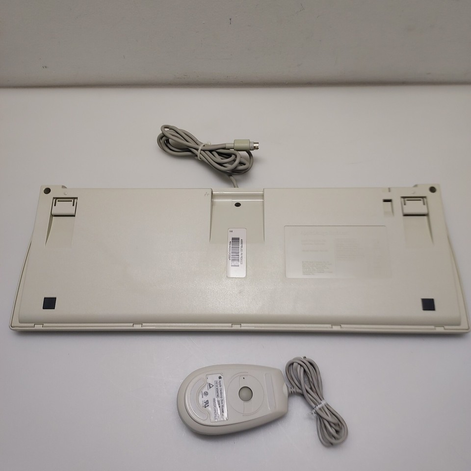 VINTAGE APPLE MAC ADB KEYBOARD M2980 & DESKTOP BUS MOUSE II M2706 COMBO ...