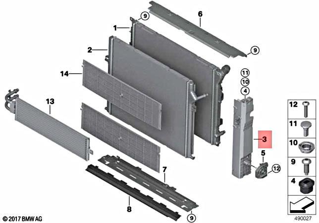 Genuine BMW F20 F21 F22 F23 F30 F31 F32 F33 Module Carrier Right ...