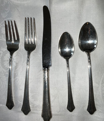 Gorham Lady Caroline Silverplate 5 Piece Place setting 1930 Vintage | eBay