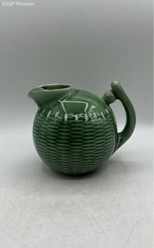Ball Olive Green Ceramic Basket Weave Table Dinner Serving Water ...