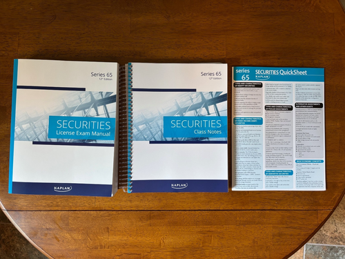 Kaplan Series 65 License Exam Manual, Notes, Quick Sheet 12th Edition ...
