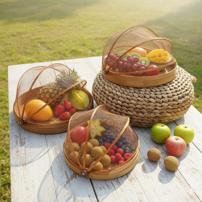 BEST NEW! Woven Bamboo Serving Set: 3-Piece Side Dish Baskets & Serving ...