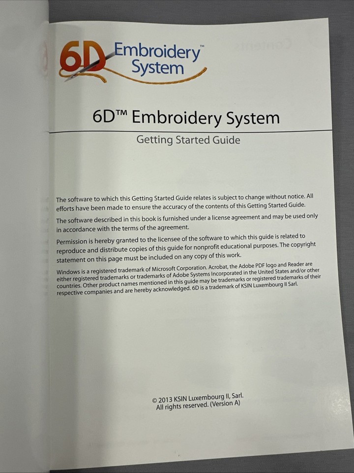 Husqvarna 6d Sketch Embroidery System User’s Guide Bundle (NO CD’s) Lot ...