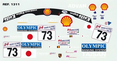 decalcomanie decals 1/18 - Porsche 911 GT3R Le Mans 2000 | eBay