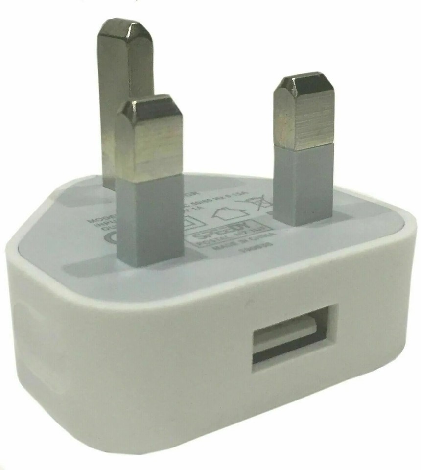 1USB Port 1.0A Fast Charger Mains Wall Plug Triangle Adapter For iPhone ...