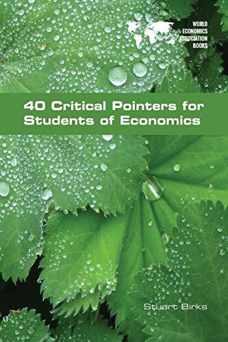 40 Critical Pointers for Students of Economics 9781848902176| eBay