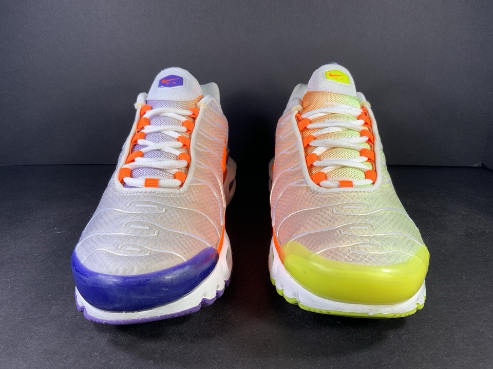 Nike Air Max Plus Tn Color Flip Purple Volt Orange White Men Size 7.5 ...
