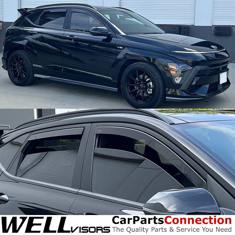 2024-2025 Hyundai Kona Wellvisors In-channel Window Visors 4Pcs Front ...