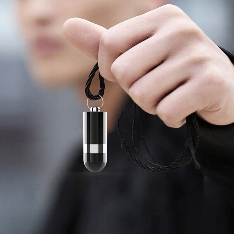 Mini voice activated recorder hidden necklace recording listening spy ...