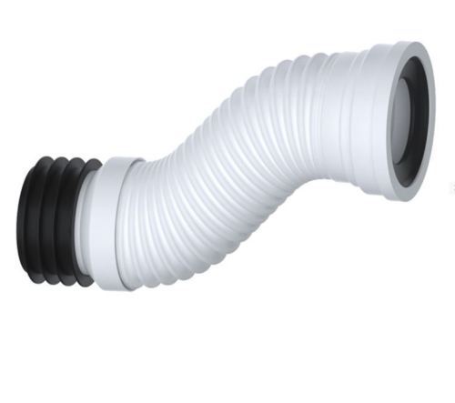 Toilet WC Pan Connector 4" (110mm) Viva Offset,Flexible,Bend,Straight ...