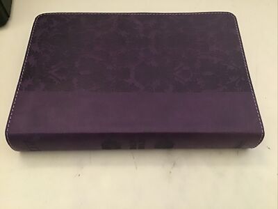 KJV Large Print Personal Reference Bible Purple LeatherTouch Imitation ...
