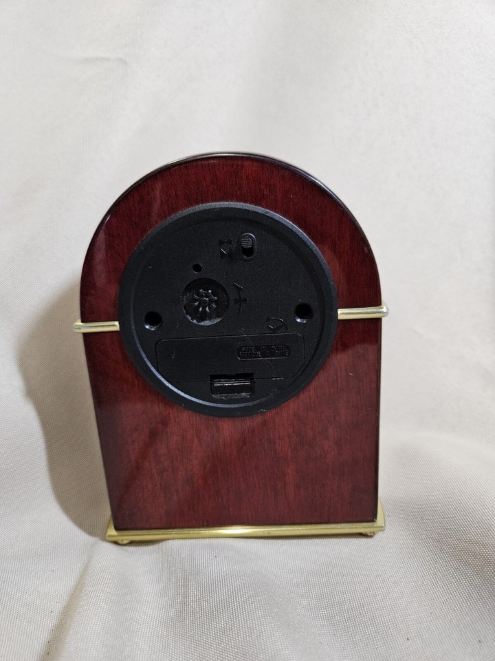 Danbury Quartz Table Clock Mahogany and Brass Works Perfectly | eBay