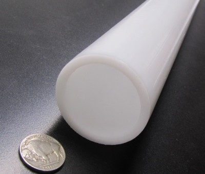 Delrin Acetal White Tube 1.75" Oversize OD x 1.50" Undersize ID x 60 ...