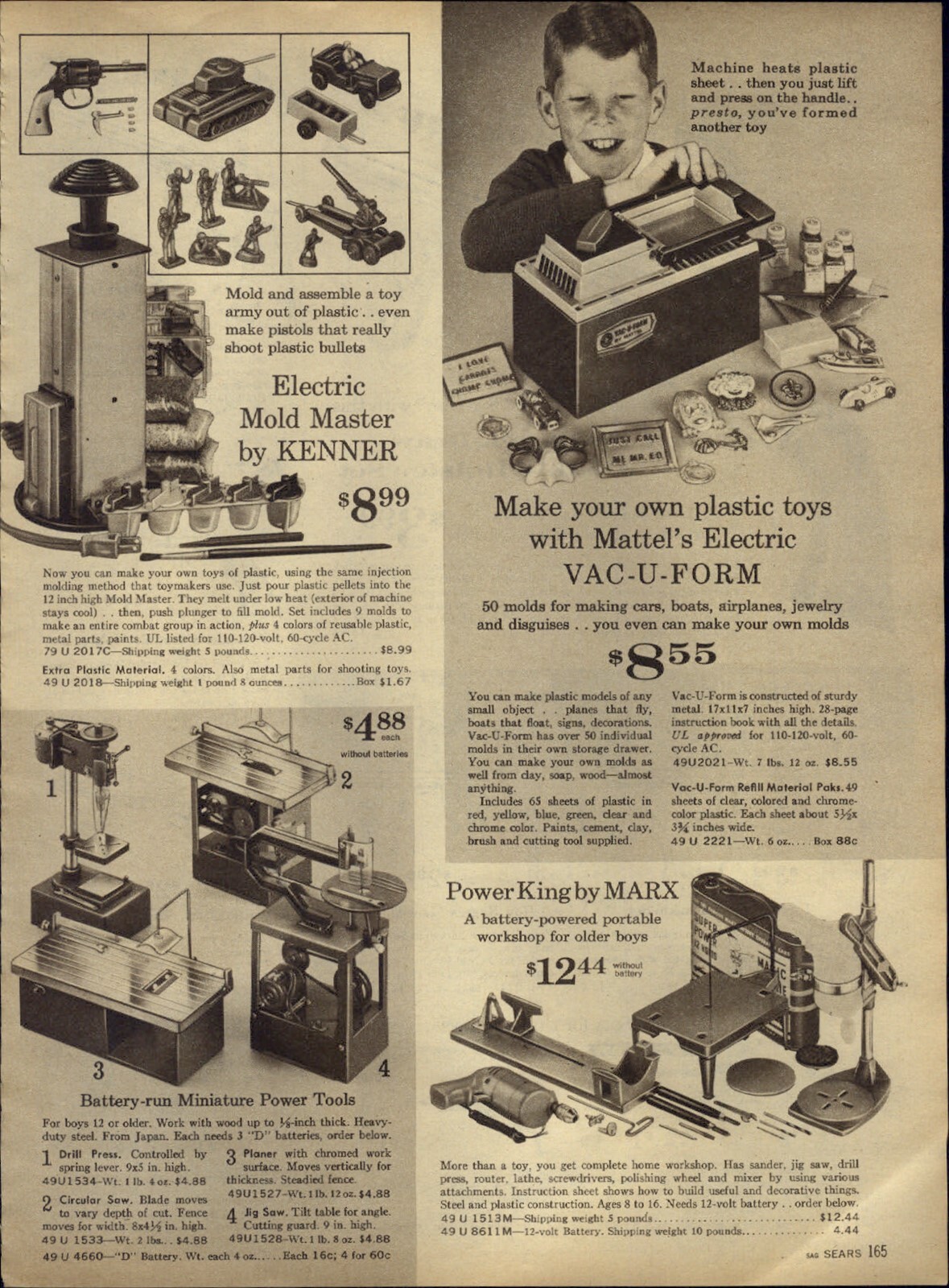 1964 PAPER AD Kenner Mold Master Mattel Vac-U-Form Marx Power King ...