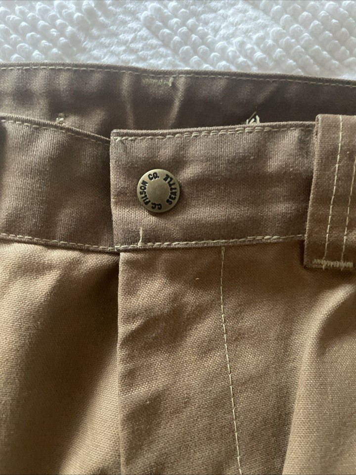 Vintage Filson Tin Pants / Oil Finish Tin Cloth Pants size 38 Style 69 ...