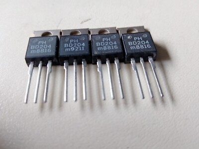 4x TRANSISTOR BD204 Bipolartransistor, PNP, 60V, 8A, 60W, TO-220 kein ...