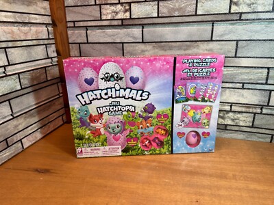 Hatchimals Hatchtopia Game Plus Playing Cards & Puzzle Bundle, Free ...