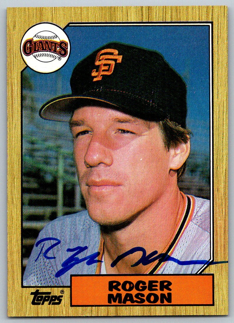 1987 Topps #526 Roger Mason SIGNED San Francisco Giants | eBay