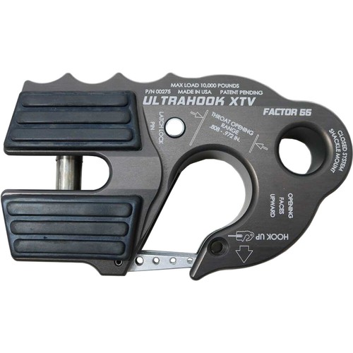 Factor 55 UltraHook XTV Winch Hook w/ Shackle Mount - Gray [00275-06 ...