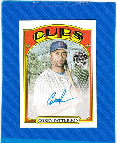 2022 Topps Archives Fan Favorites Corey Patterson Auto Cubs | eBay