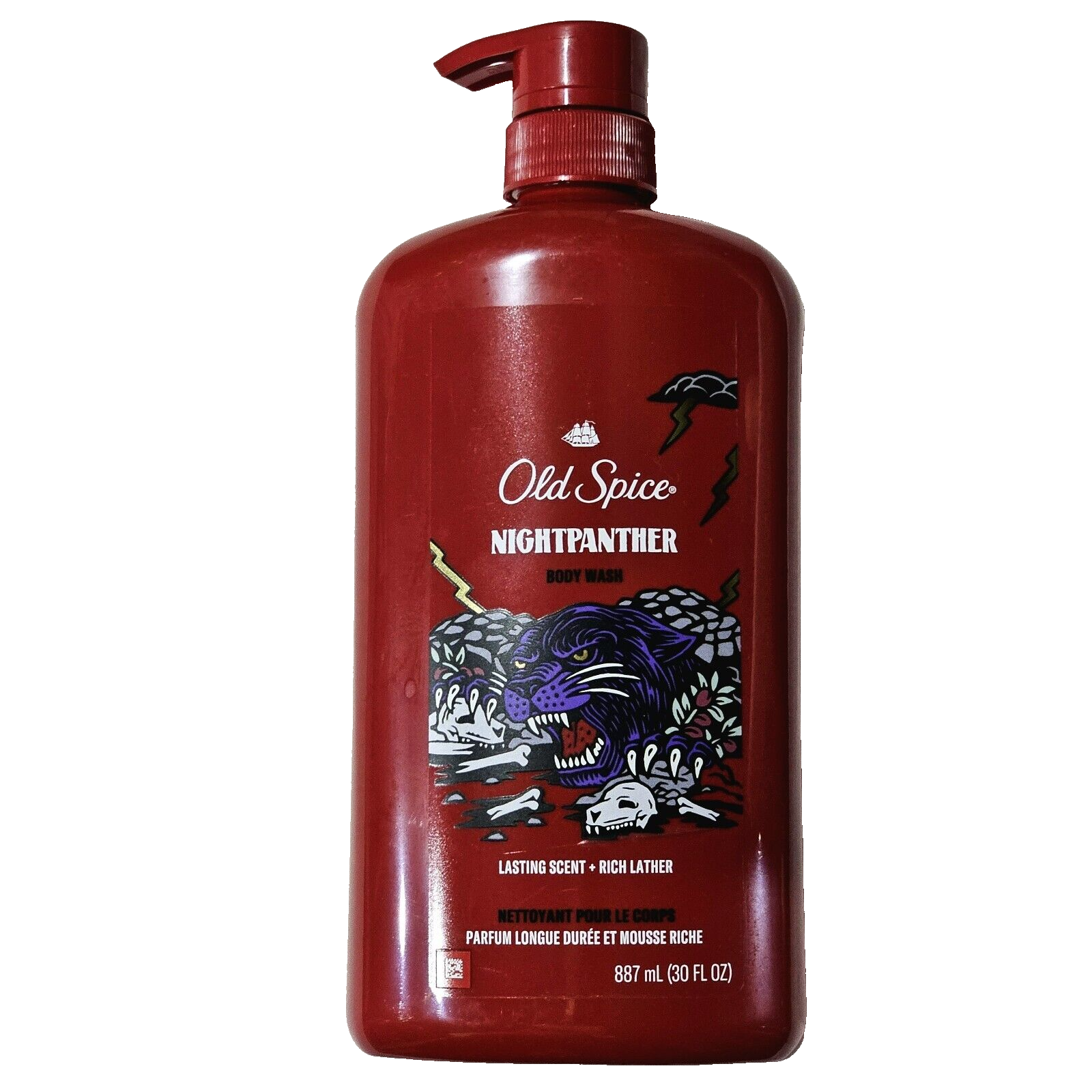 Old Spice Nightpanther Body Wash Lasting Scent Rich Lather Body Wash ...