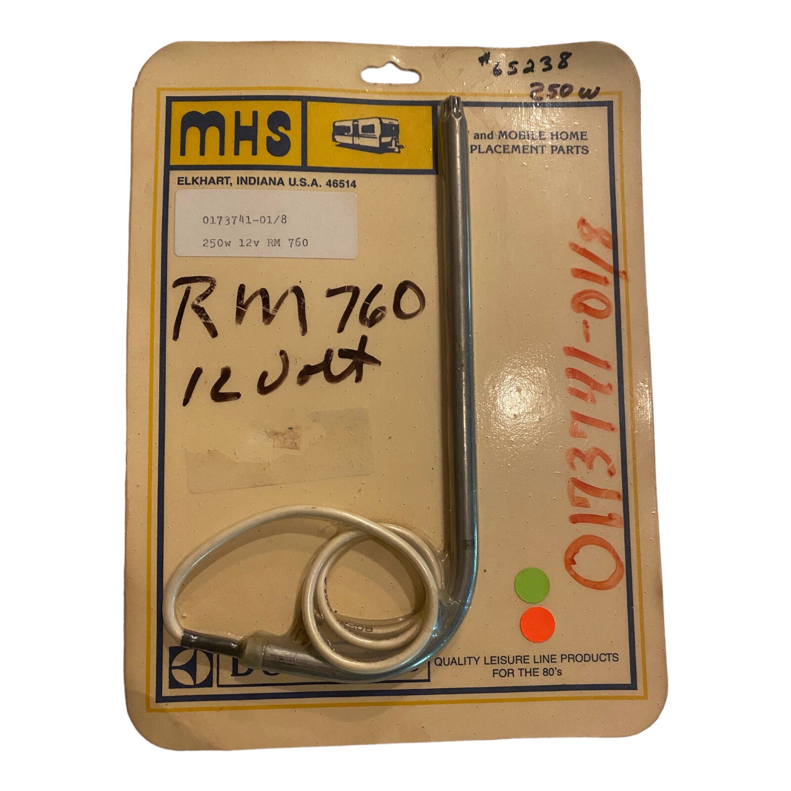 Dometic 0173741018 (H72) Heat Element 250w/12v For RM760 Refrigerator ...