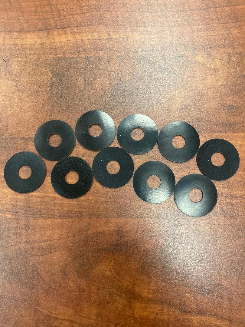 10 Pack Neoprene Rubber Washer Spacer 1-1/2" OD x 1/2" ID x 1/32" thick ...