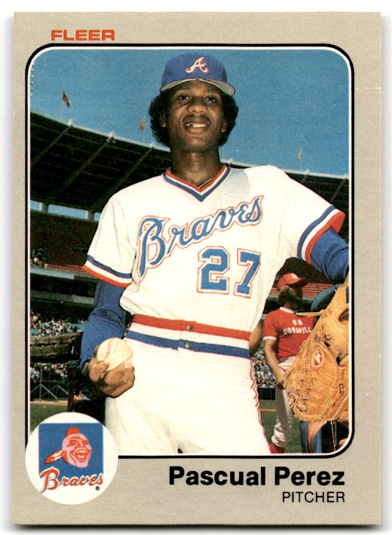 1983 Fleer Pascual Perez Atlanta Braves #144 NM+ Set Break | eBay