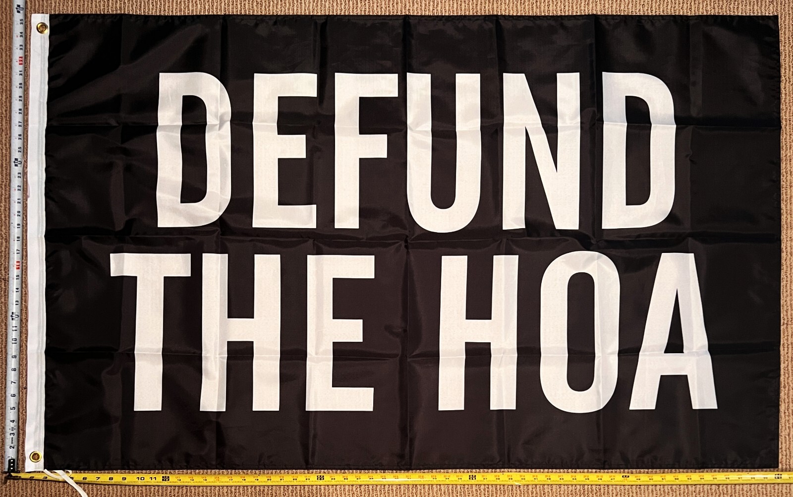 HOA Flag FREE SHIPPING America Man Cave Defund The HOA Home Owners Sign ...