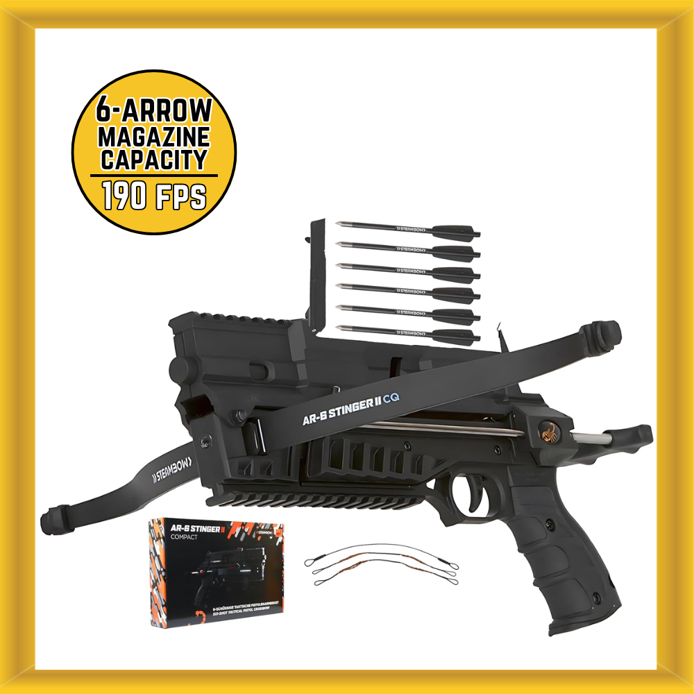 Steambow 0000414 AR-6 Stinger II Compact Crossbow 6-arrow Magazine ...