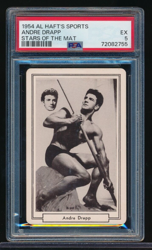 1954 Al Haft's Stars of the Mat Andre Drapp PSA 5 highest Lion of ...