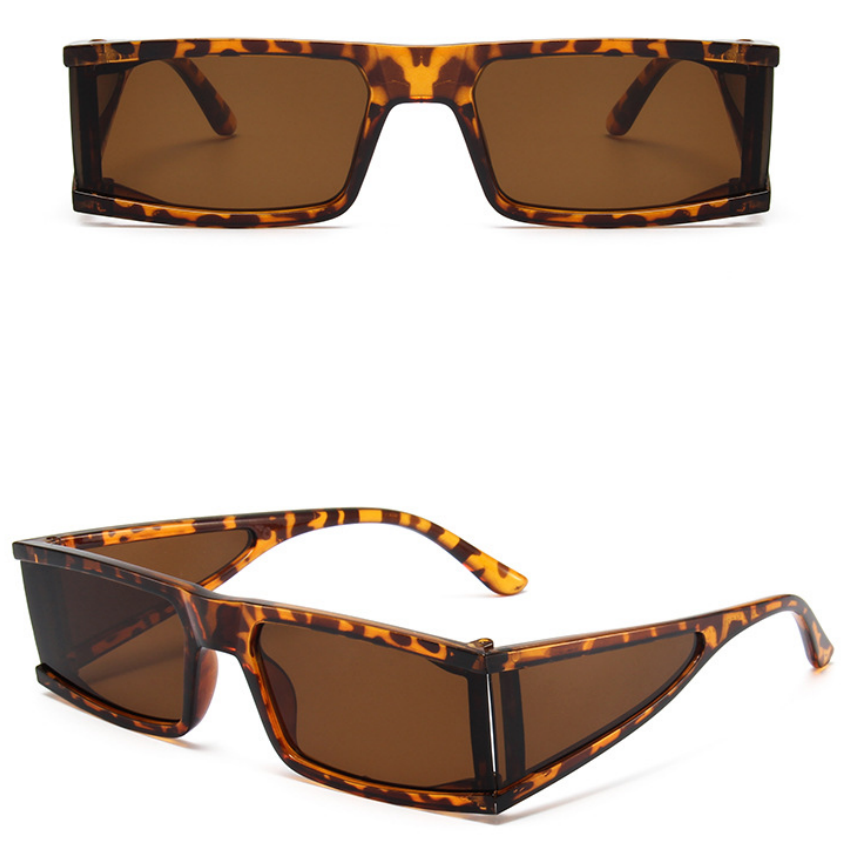 Rectangle Vintage Sunglasses Women Small Frame Mirrored Sun Glasses ...