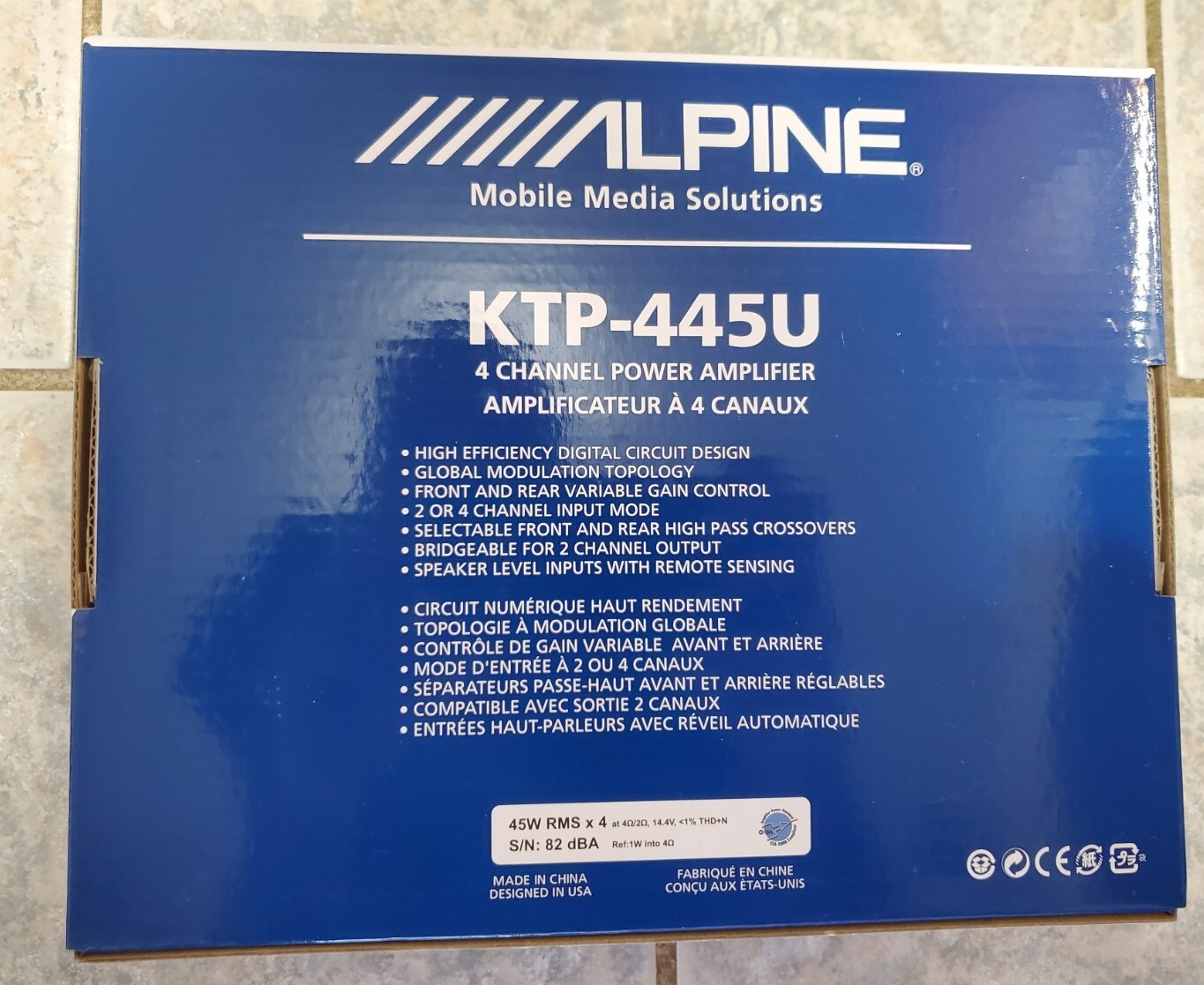 Alpine KTP-445U 4 Channel 45W Power Pack Car Amplifier for sale online ...