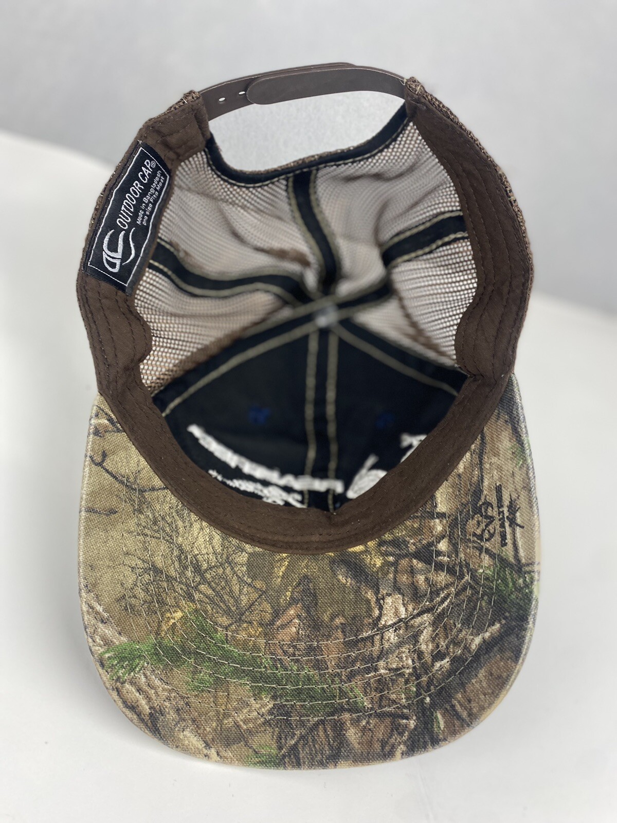 Realtree Trucker Hat Cap Blue Xtra Brown Mesh Back Strapback Hunting | eBay