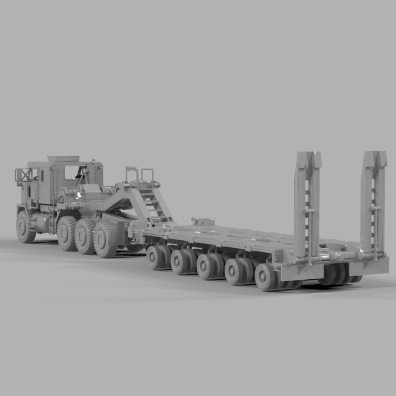 3D Printed Model Kit 1/72/87 American M1070 HET trailer Uncoated resin ...