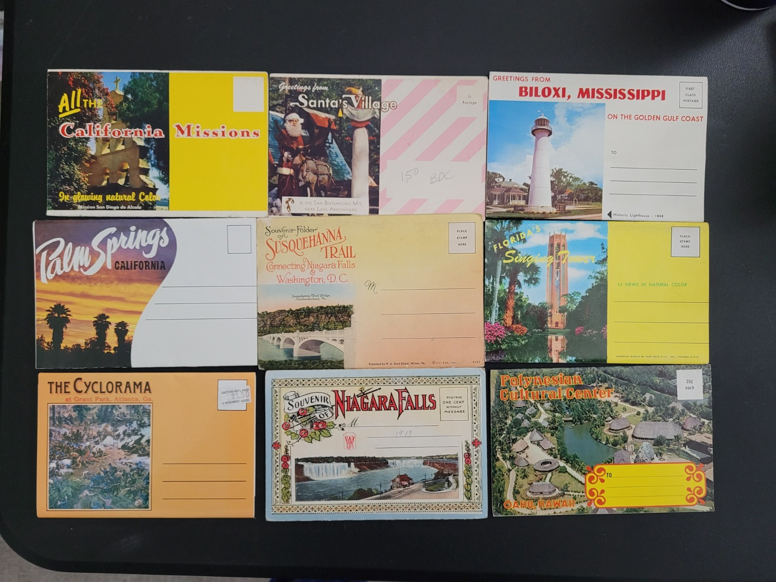Vintage Lot (18) UNITED STATES POSTCARD FOLDERS | eBay