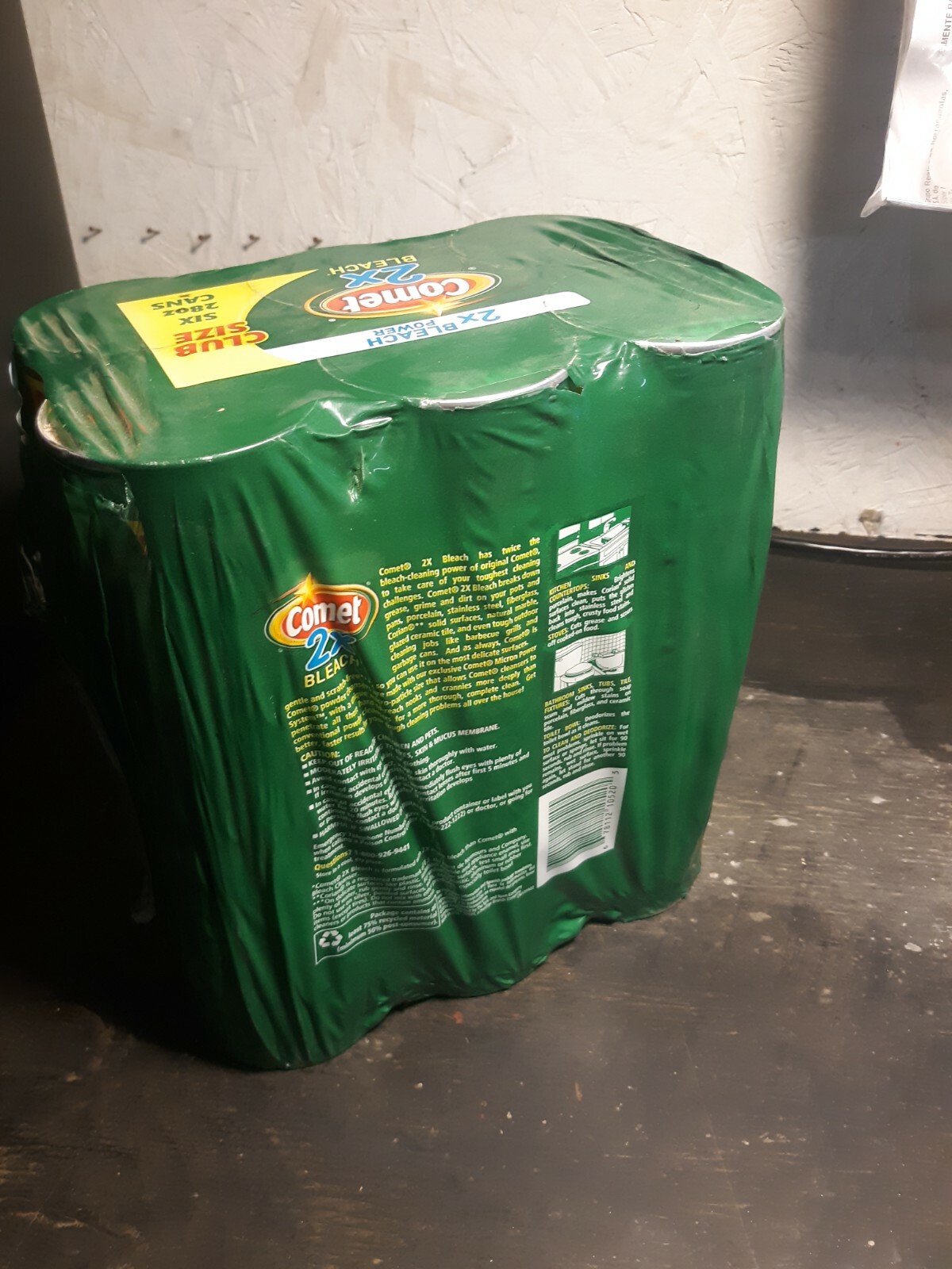 Comet 2x Bleach Scratch Cleanser 2x Cleaning Power Club Size 28oz Can ...