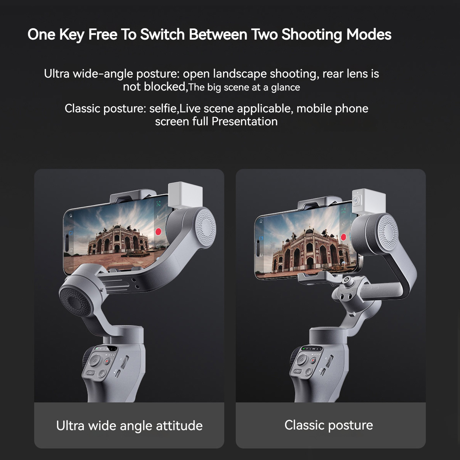 FUNSNAP Capture 5 3- Stabilizer Gimbal Stabilizer with LCD Screen for ...