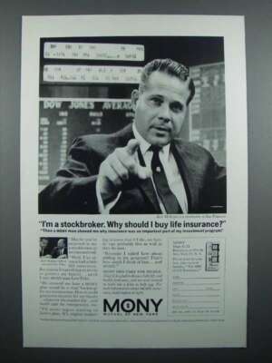 1963 MONY Insurance Ad - I'm A Stockbroker | eBay