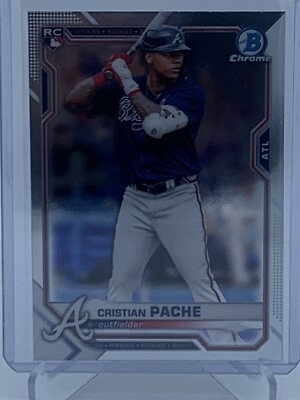 Christian Pache 2021 Bowman Chrome Rookie Card RC #69 Atlanta Braves ...