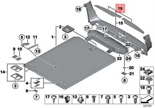 NEW BMW F11 518D 520D 520DX 520I 523I 525D 525DX SET INSERT 51477275087 ...
