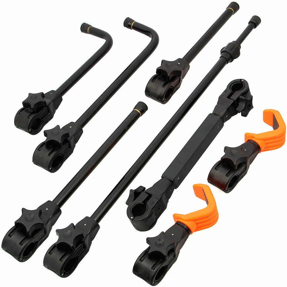 FEEDER FISHING ARM ROD REST QUIVER COARSE SEAT BOX CURVED ARM SET ...