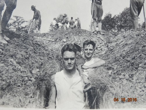 3 Orig WW1 snapshot photos SOLDIERS Trench Diggers Bomb Explosion Group ...
