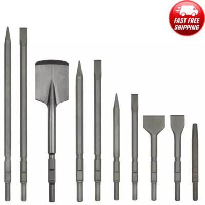 Breaker Hammer Chisels & Points – 21mm Hex Fits Kango, Makita, Hitachi ...