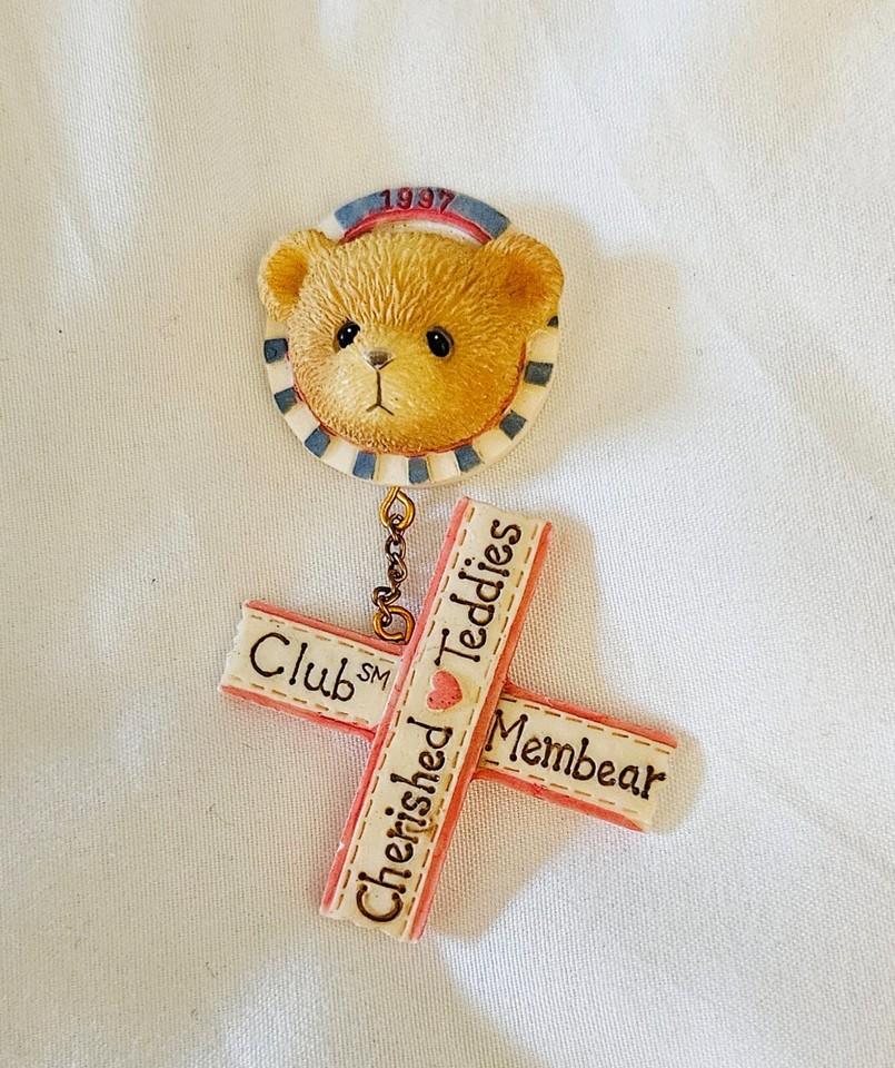 Vintage lot 8 CHERISHED TEDDIES LAPEL PINS - includes members only ...