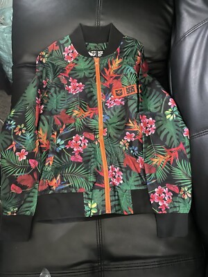 HAWAII’S FINEST Windbreaker Unisex Small Hawaiian Print Green, Black ...