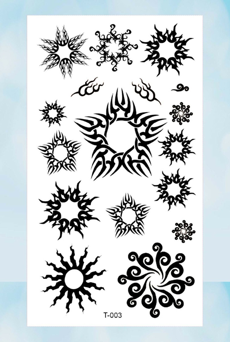 Sun Rays Tattoo Stencil