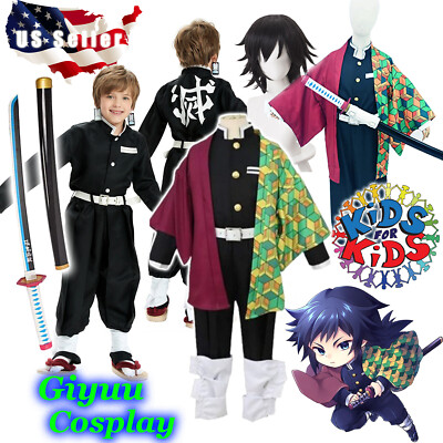 Childrens Kids Tomioka Giyuu Demon Slayer Kimetsu no Yaiba Anime ...